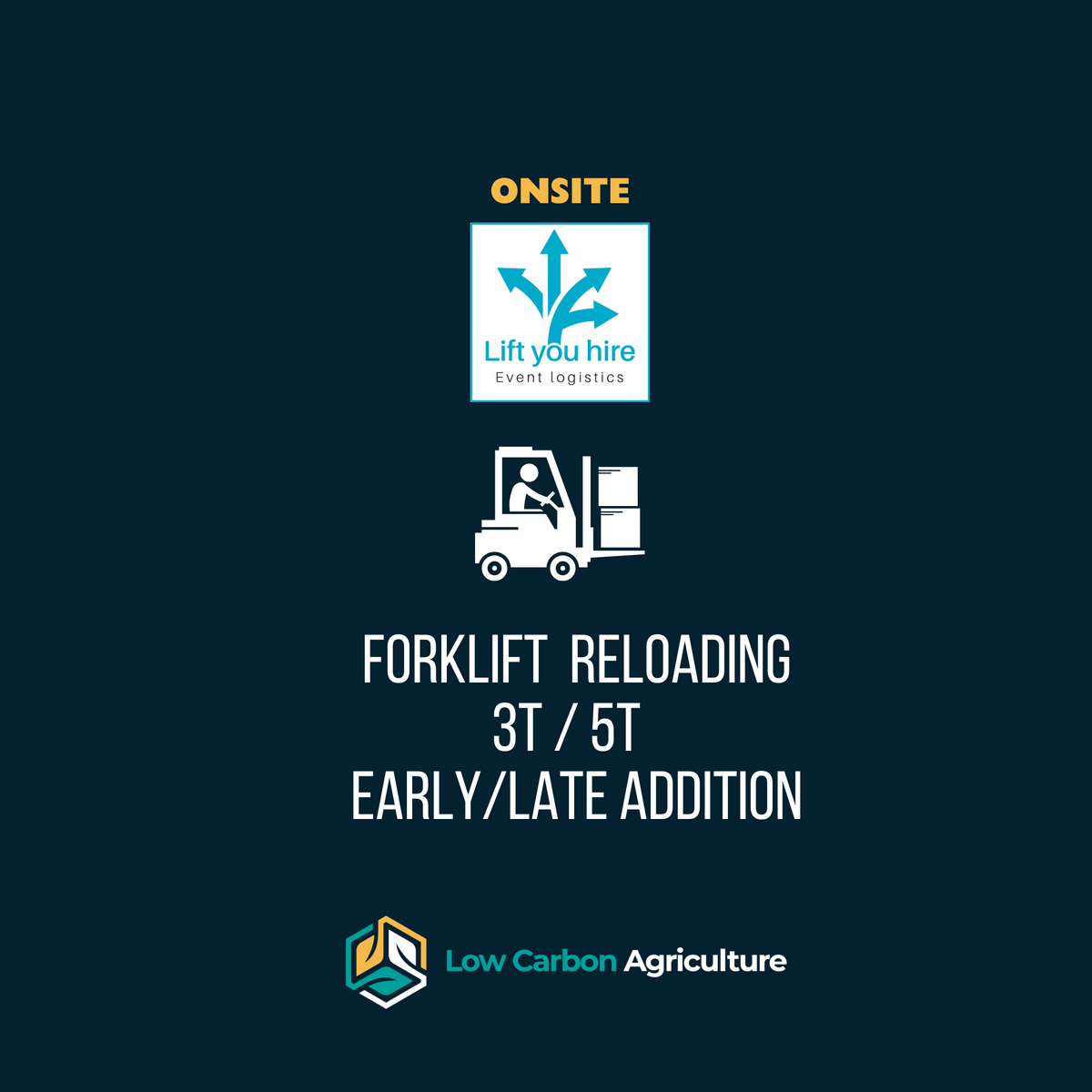 LCA 2025 - Early / Late Reloading - Additional Charge – Lift you hire
